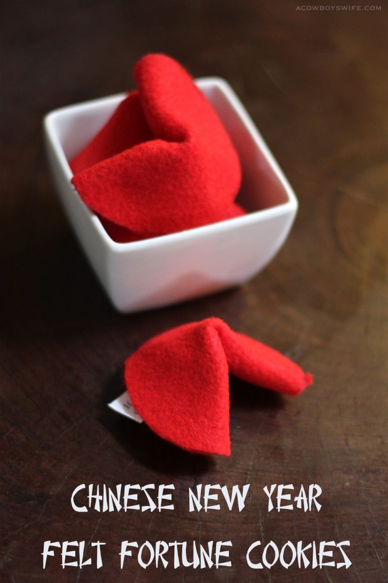 Chinese New Year Felt Fortune Cookies Craft - A Cowboy's Wife