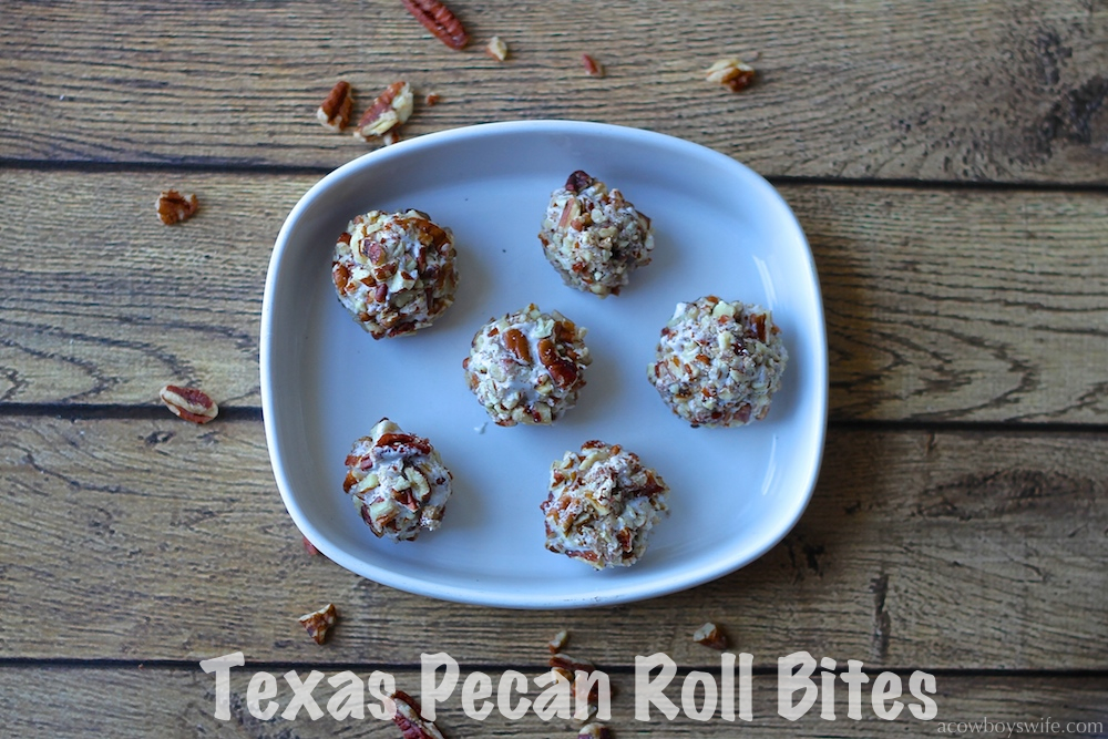 Texas Pecan Roll Bites - State nut - A Cowboy's Wife